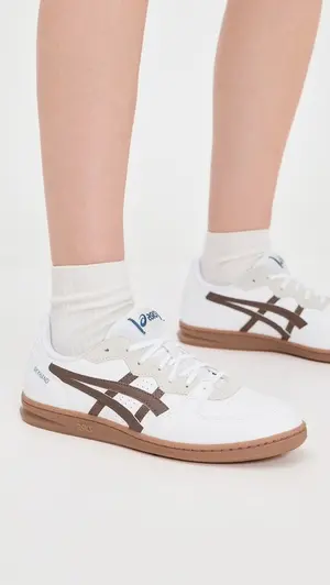 Asics Skyhand Og Leather Sneakers - White/mahogany