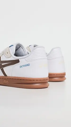 Asics Skyhand Og Leather Sneakers - White/mahogany
