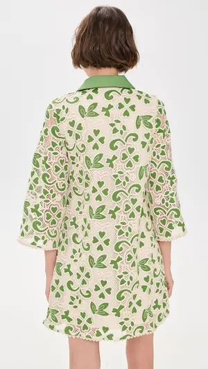 English Factory Embroidered Clover Mini Dress