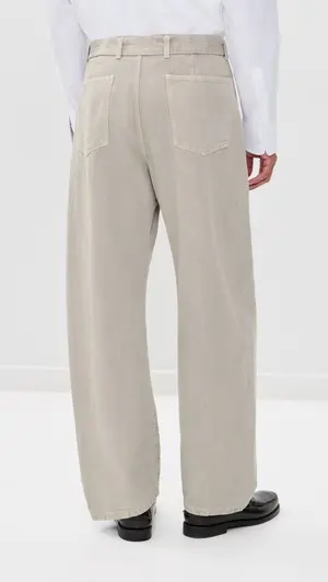 LEMAIRE Twisted Belted Pants - Moonstone
