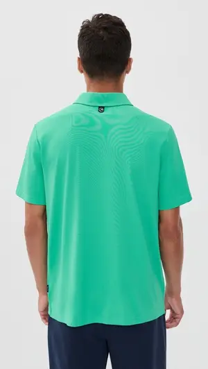 MALBON Fairway Polo - Marina Green