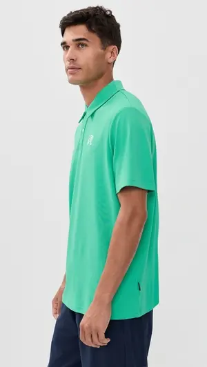 MALBON Fairway Polo - Marina Green