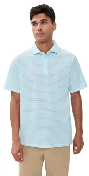 Rlx Ralph Lauren Thin Multi Stripe Tour Pique Polo