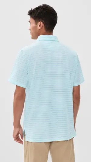 Rlx Ralph Lauren Thin Multi Stripe Tour Pique Polo