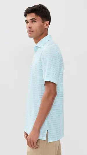 Rlx Ralph Lauren Thin Multi Stripe Tour Pique Polo