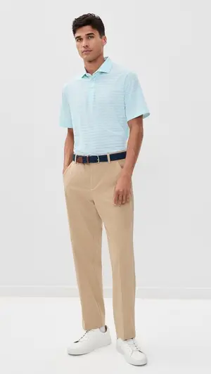 Rlx Ralph Lauren Thin Multi Stripe Tour Pique Polo