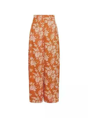 Rosie Assoulin Floral Trousers - Orange