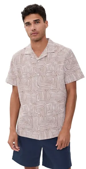 FAIR HARBOR Castaway Textured Camp Shirt