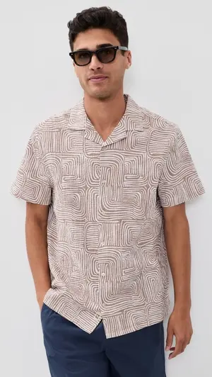 FAIR HARBOR Castaway Textured Camp Shirt