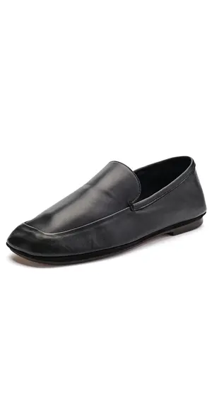 LEMAIRE Leather Slippers - Black