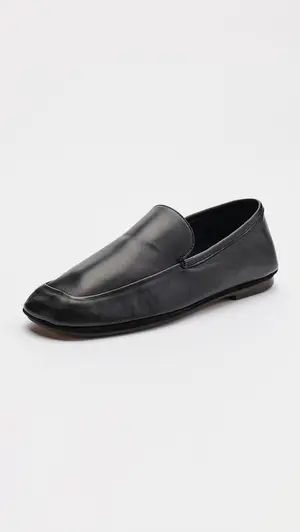LEMAIRE Leather Slippers - Black