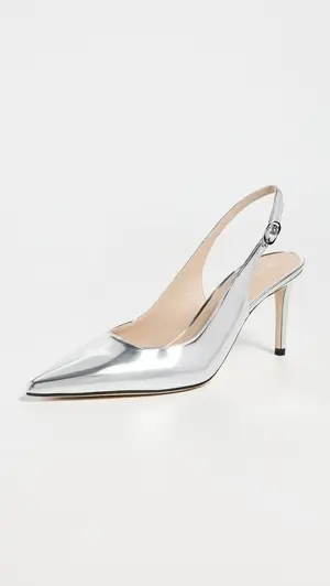 STUART WEITZMAN Power 75 Slingbacks - Silver