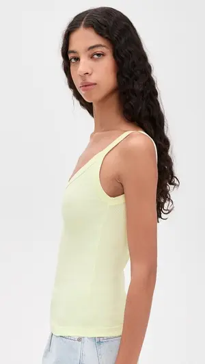AGOLDE Ribbed Jordan Tank - Lemon Drop