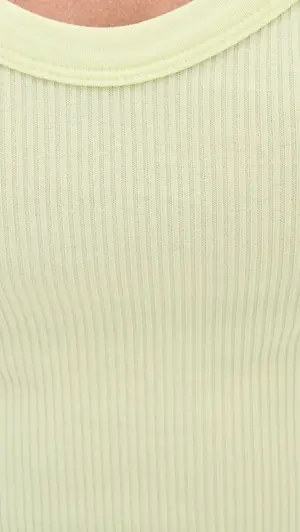 AGOLDE Ribbed Jordan Tank - Lemon Drop