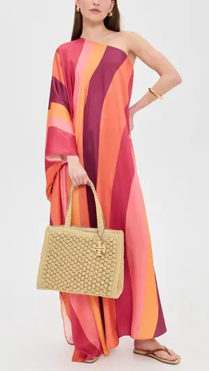 Tory Burch Ella Hand Crochet Small Tote Bag - Natural