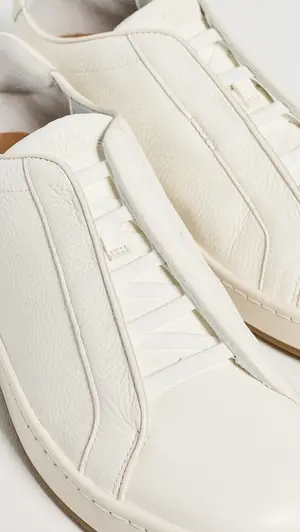Allen Edmonds Banks Leather Slip-on Sneakers - White