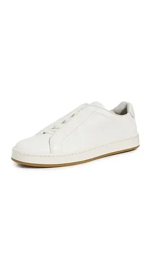 Allen Edmonds Banks Leather Slip-on Sneakers - White