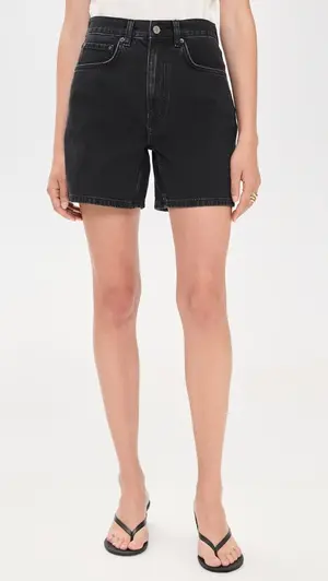 ANINE BING Delaney Denim Shorts - Vintage Black