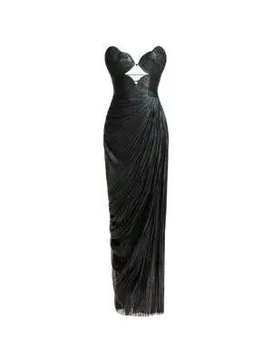 MARIA LUCIA HOHAN Amisha Strapless Cut-out Gown - Green