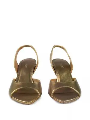VIC MATIE Open-toe Leather Slingback Sandals