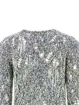 AMARANTO Open-knit Jumper - Blue