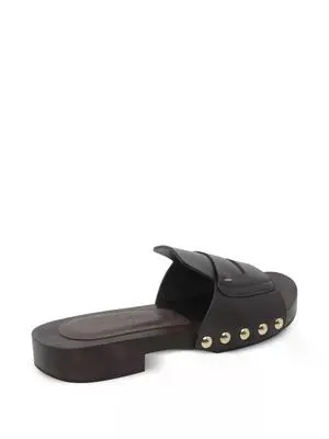 ANGEL ALARCON Studded Round Toe Sandals