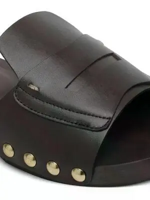 ANGEL ALARCON Studded Round Toe Sandals