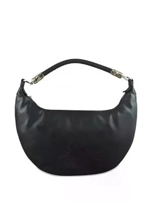 Moschino Logo-detail Braided-handle Tote Bag - Black