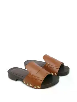 ANGEL ALARCON Studded Round Toe Sandals