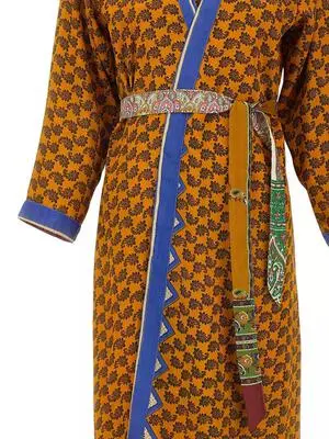 PICUS VIRIDIS Geometric-pattern Midi Dress