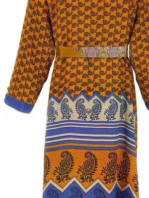PICUS VIRIDIS Geometric-pattern Midi Dress