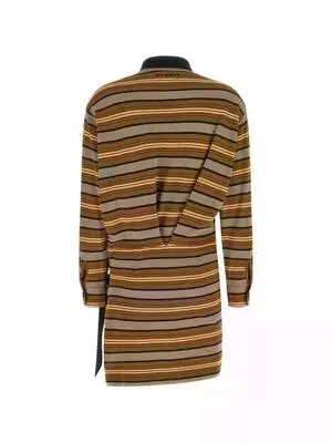 MARANT ETOILE Isea Striped Dress - Brown