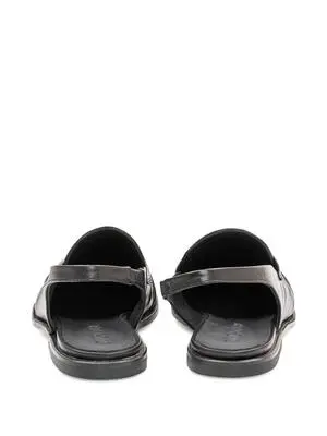 DUCANERO Penny-strap Leather Slingback Pumps
