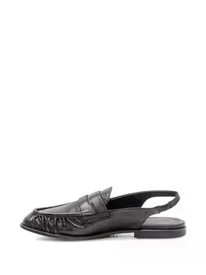 DUCANERO Penny-strap Leather Slingback Pumps