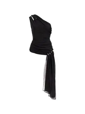 Aje Asymmetric Drape One-shoulder Top