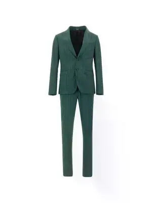 UNGARO Pinstripe Peak-lapel Suit - Green