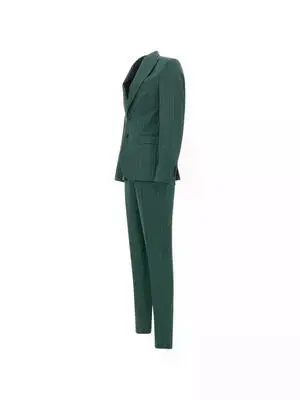 UNGARO Pinstripe Peak-lapel Suit - Green