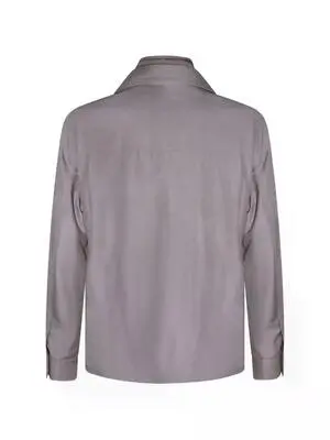 MOORER Cotton Shirt Jacket - Grey