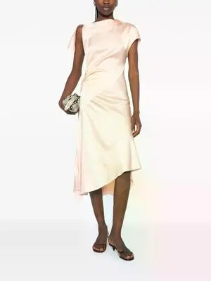 Victoria Beckham Asymmetric Draped Dress - Pink