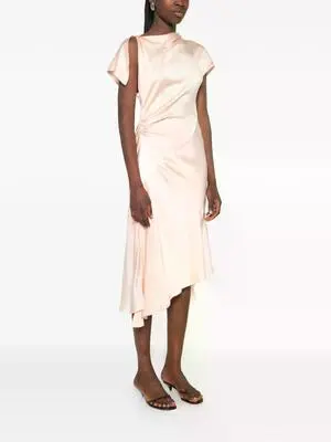 Victoria Beckham Asymmetric Draped Dress - Pink