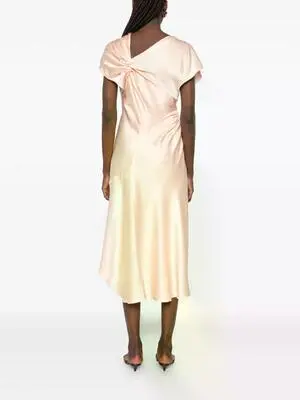 Victoria Beckham Asymmetric Draped Dress - Pink