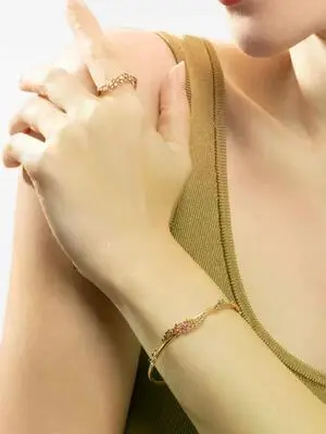 ANANYA Sapphire Scatter Bangle Bracelet In 18k Rose Gold
