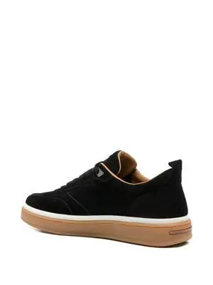 SERGIO MORETTI FIRENZE Perforated Lace-up Sneakers - Black