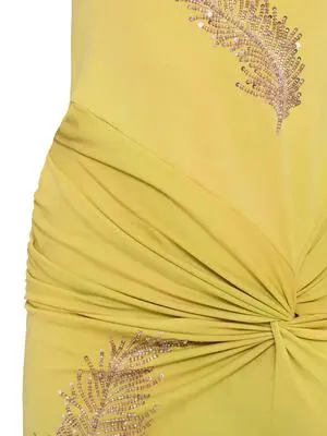 DES_PHEMMES Beaded-feather Midi Dress