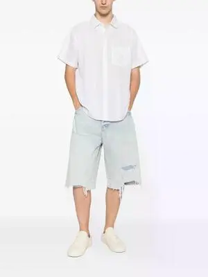 Obey Pinstripe Short-sleeve Shirt - White
