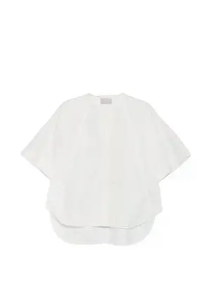 Hemisphere V-neck Top - White