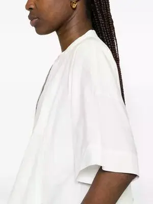 Hemisphere V-neck Top - White