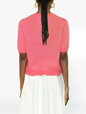 Hemisphere Button Short-sleeve Cardigan
