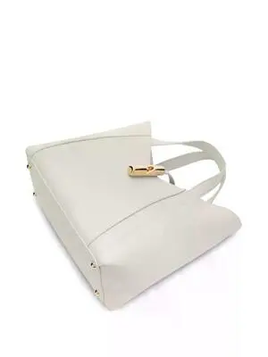 Furla Goccia Small Grained-leather Tote Bag - White