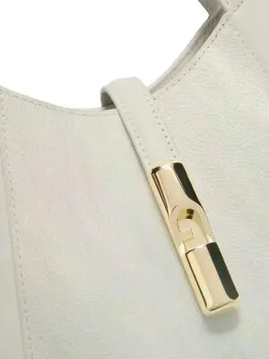 Furla Goccia Small Grained-leather Tote Bag - White